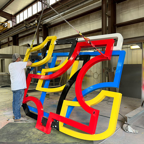 3D Geometric Wall Art - Sawyer Fabrication